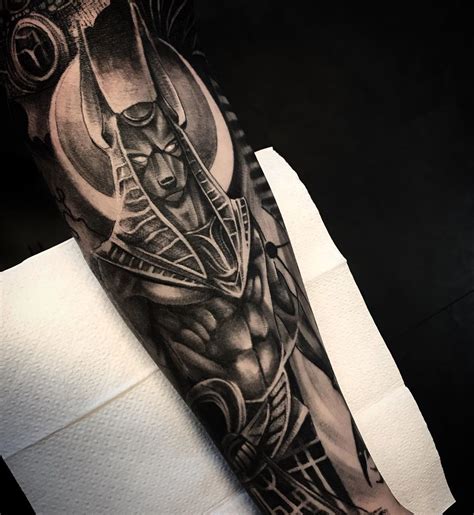 Egyptian Gods Tattoo Sleeve Realistic Portrait Tattoos