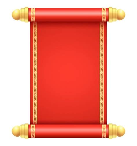 Chinese Scroll Illustration Template On White Background Poster Background Design Background