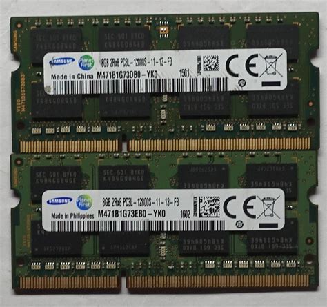 16gb Ddr3 Pc3l 12800 Memory Samsung Für Laptop Gebraucht In