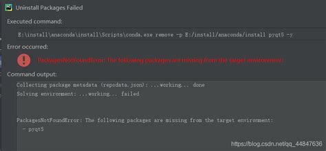 Packagesnotfounderror The Following Packages Are Missing From The