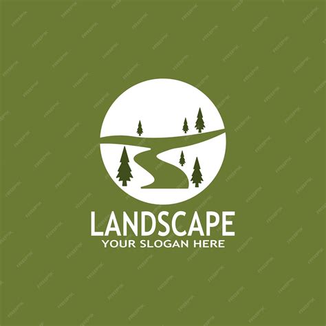 Premium Vector Simple Nature Landscape Logo Vector Illustration