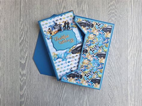 Картичка с шоколад в кутия ръчна изработка Картичка плик албум Ръчно изработени Ка