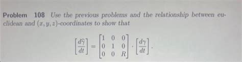Problem Use The Previous Problems And The Chegg