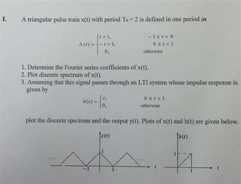 solved a triangular pulse train x i with period to 2 is