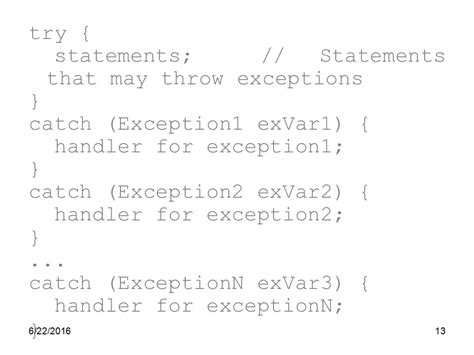 Exception Handling You Learned That There Are Three Categories Of Errors Syntax Errors