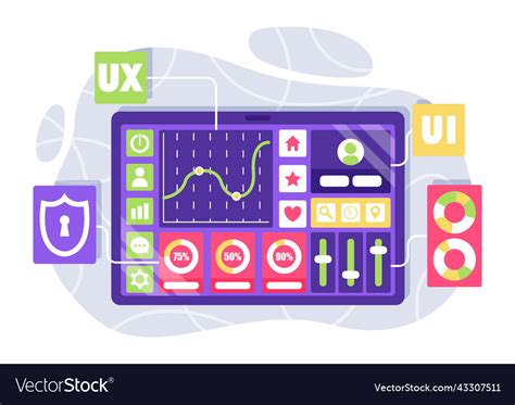 Ui Ux App Development Royalty Free Vector Image