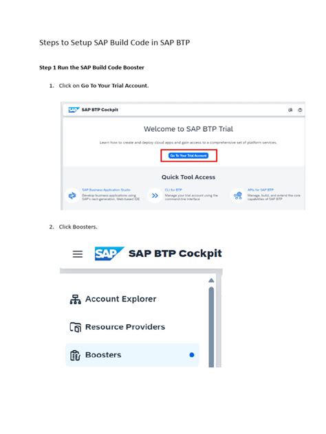 Setting Up Sap Build In Sap Btp Pdf
