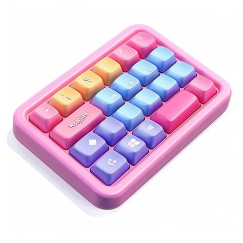 a pink calculator with the word calculator on it generate by ai