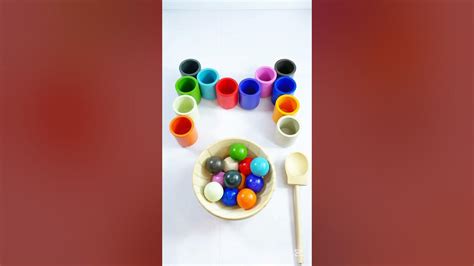 sorting wooden colored balls reverse video satisfying asmr reels