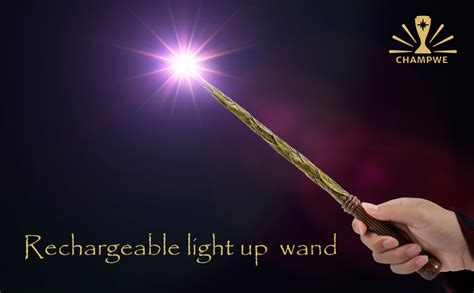 Champwe Light Up Magic Wizard Wand Rechargeable