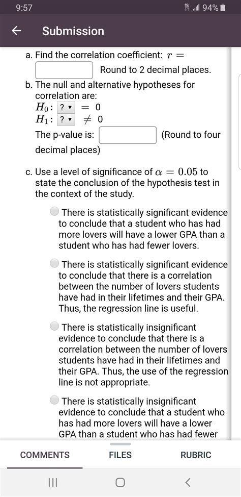 Answered A Find The Correlation Coefficient R Round To 2 Decimal