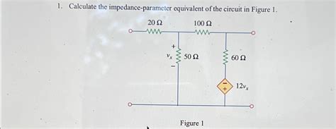 Solved Calculate The Impedance Parameter Equivalent Of The