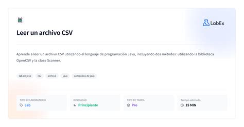 Leer Un Archivo Csv En Java Labex