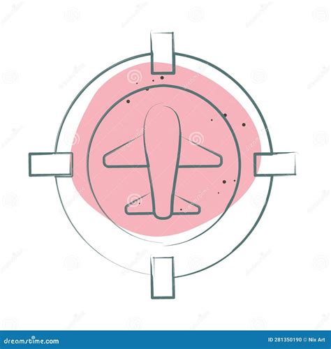 Icon Target Location Related To Military Symbol Color Spot Style Simple Design Editable Stock