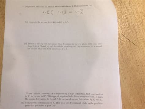 matrices as linear transformations and determinants
