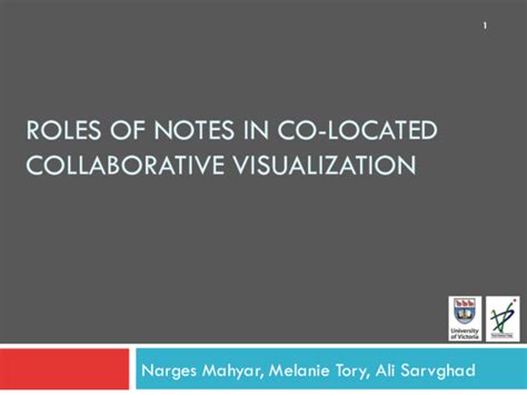 Pdf Roles Of Notes In Co Located Collaborative Visualization