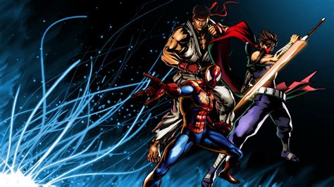Umvc3 Team Wallpapers Ryu Spider Man Strider By Bxb Minamimoto On Deviantart