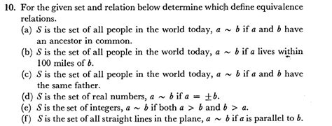 Solved For The Given Set And Relation Below Determine Chegg