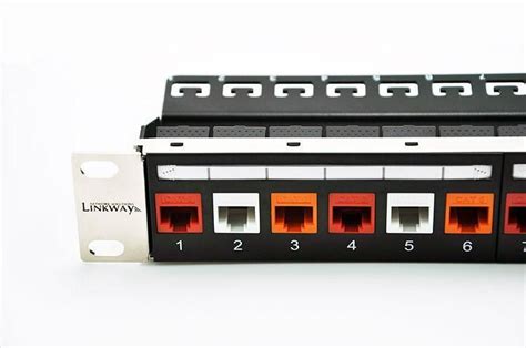 24port Cat6 Gigabit Modular Patch Panel Incl Rj45 Tool Less Keystone Jacks Mixed Color Jacks