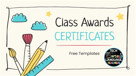 Free Student Awards Certificate Templates — Tech For World Language