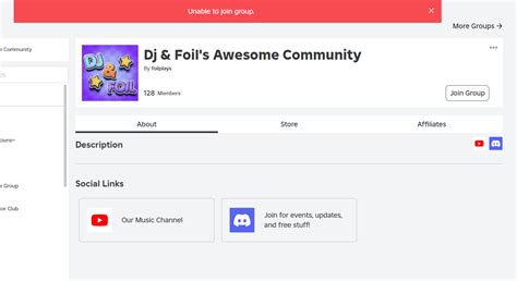 Unable To Join Created Group Roblox Application And Website Bugs Developer Forum Roblox