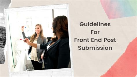 guidelines for front end post submission wordpress wbcom designs
