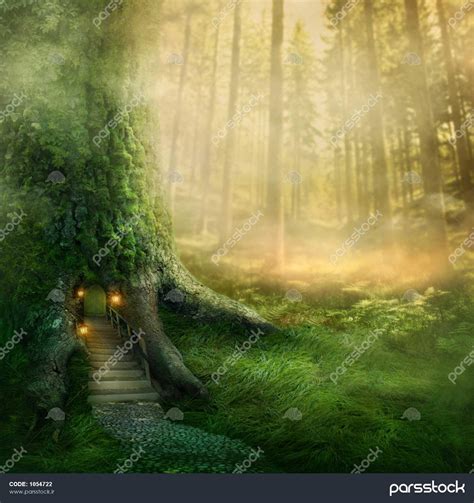 خانه درختی فانتزی در جنگل 1054722