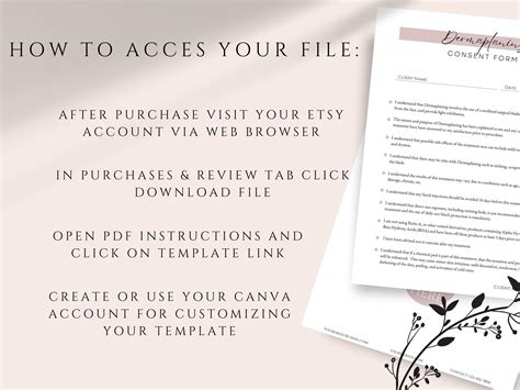 Dermaplaning Consent Form Editable Esthetician Template Printable