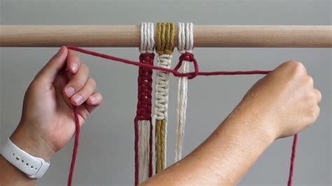 diy macrame tutorial square knot pattern youtube