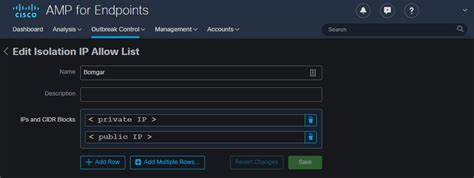 Cisco Amp For Endpoints Ip Isolation Allow List The Networking Green Girl