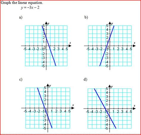 solved graph the linear equation y 3x 2
