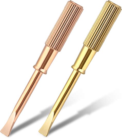 Wicks Aircraft Brass Compass Screwdriver Cnc Machined Flat Head Gold 3 Long