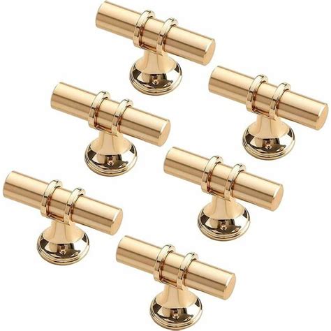 6pcs Poignées De Meuble Dorées Poignée Dorée Poignée De Porte De