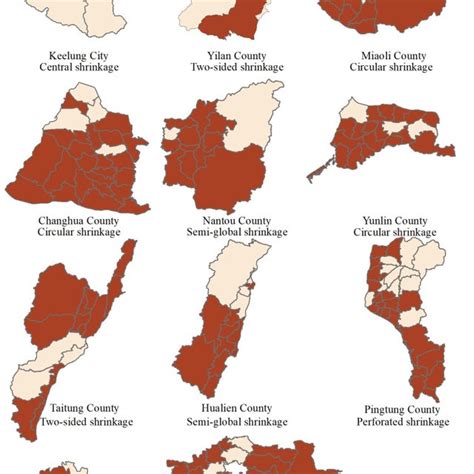Spatial Patterns Of Shrinkage A Spatial Patterns Of Shrinking B Download Scientific