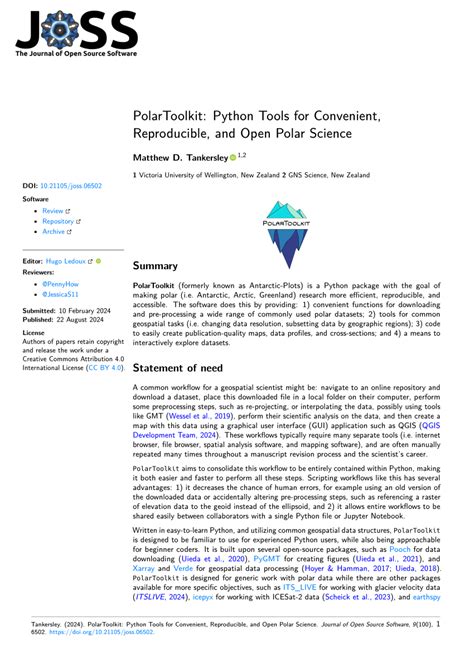 Pdf Polartoolkit Python Tools For Convenient Reproducible And Open Polar Science