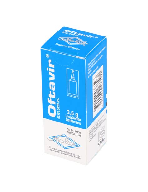 Aciclovir 3 Oftavir UngÜento Oftalmico Pomo 35 G Saval