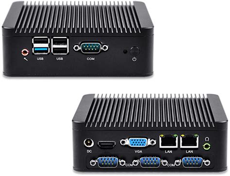 Qotom Q180P Q190P Mini PC Comes With Four RS 232 DB9 Connectors