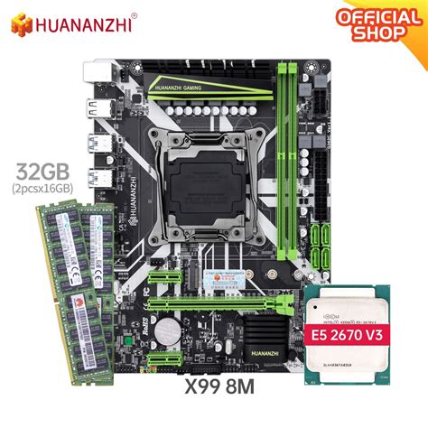 Jual Preorder Huananzhi X99 8m D4 X99 Motherboard With Intel Xeon E5 2670 V3 With 2 16g Ddr4