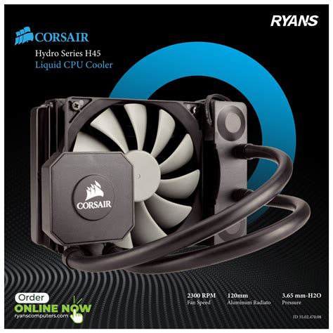 Water Cooler H45 Corsair Official Supplier
