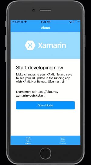 Xamarinforms Shell Quick Tip Modal Navigation