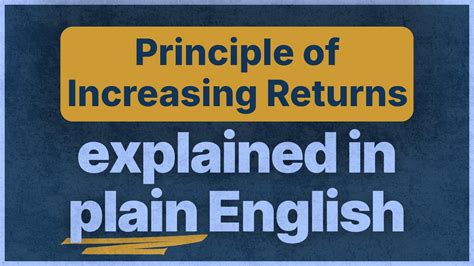 Principle Of Increasing Returns When Real Estate Pays Extra