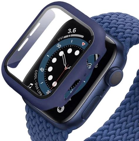 Защитное стекло с бампером Anank Watch Guard For Apple Watch 45mm Blue