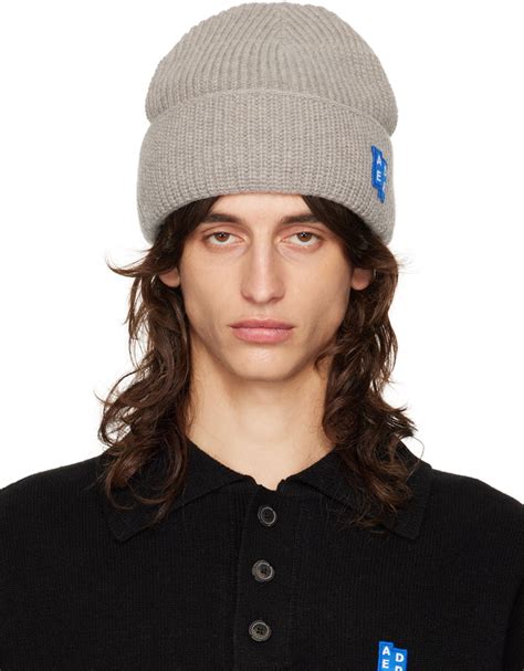 ader error gray logo beanie ader error