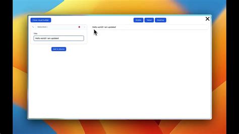 laravel filament admin visual page builder demo youtube