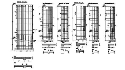 Reinforcement Of Walls Details In Autocad 2d Drawing Cad File Dwg