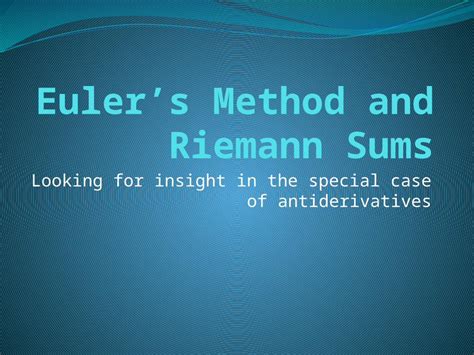 pptx euler s method and riemann sums dokumen tips