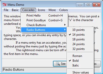 Py In My Eye Tkinter Menu Demo