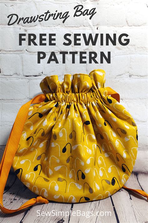 Bampton Easy Drawstring Bag Free Pattern And Video 3 Sizes Sew Modern Bags