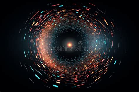 Sphere Made From Data Visualization And Dots Illustration Stock