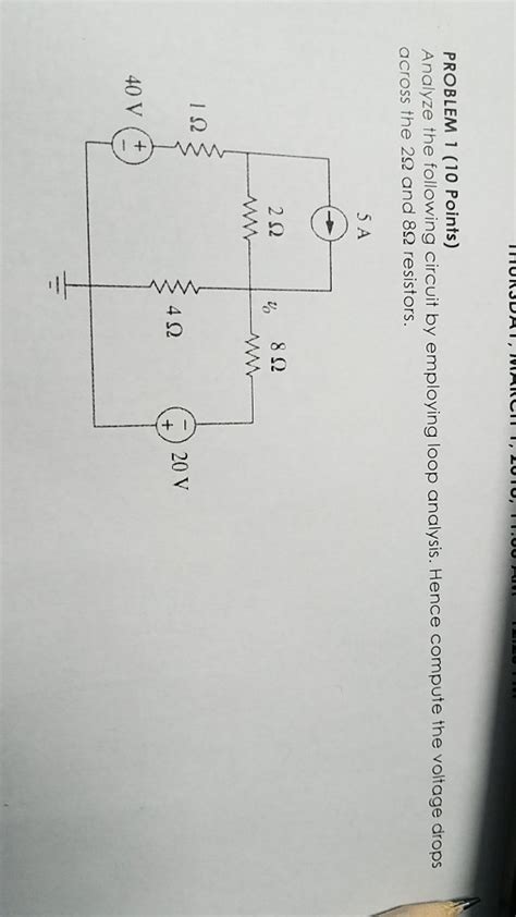 solved problem 1 10 points analyze the following circuit